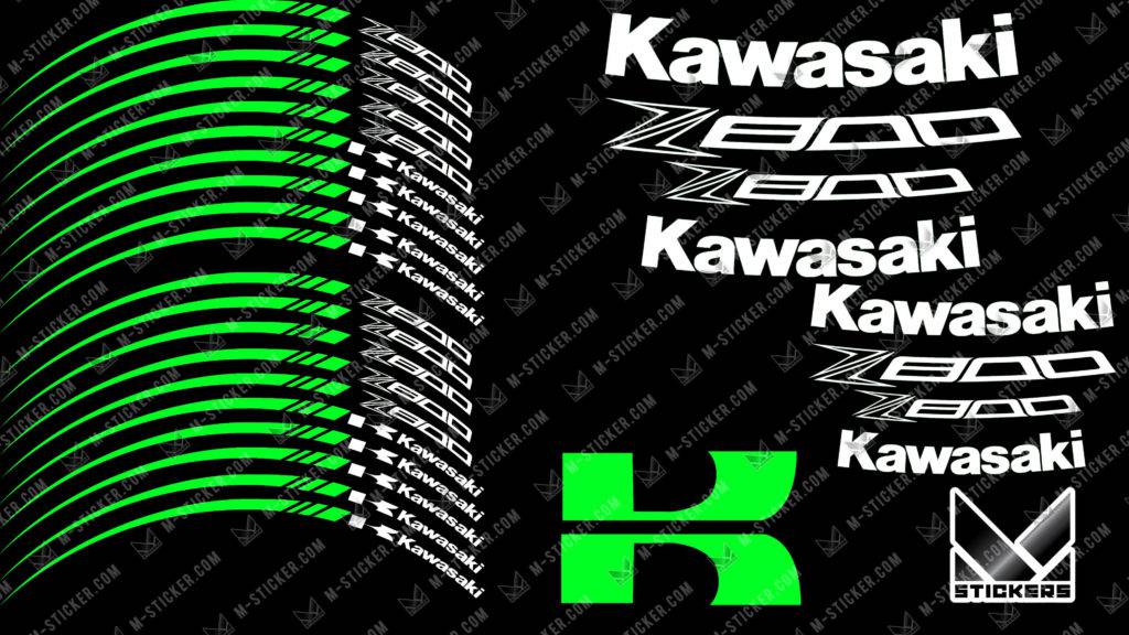 Kawasaki Z800 motorcycle decals: Customize your decals - M-Stickers
