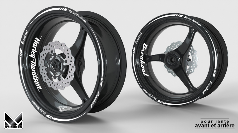 Harley Davidson Breakout Wheel Stickers - Harley Davidson Wheel Decal Kit