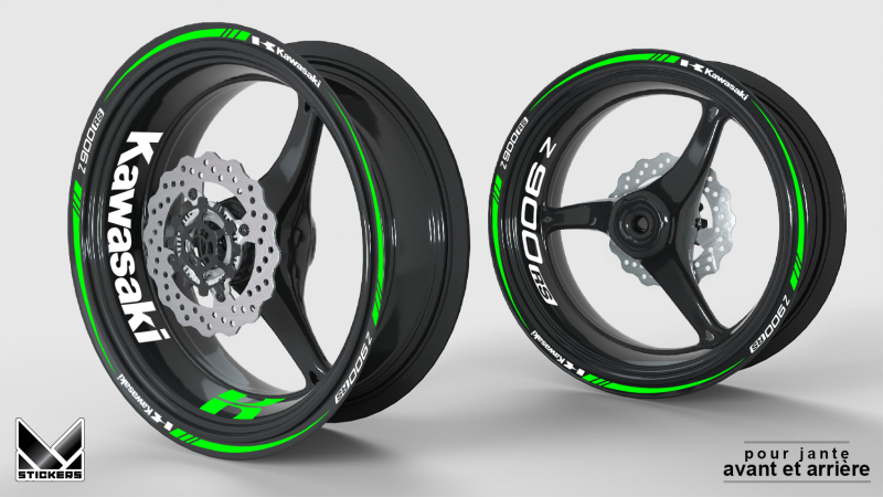 Kawasaki Z900 RS Wheel Rim Decals - 100% Customizable