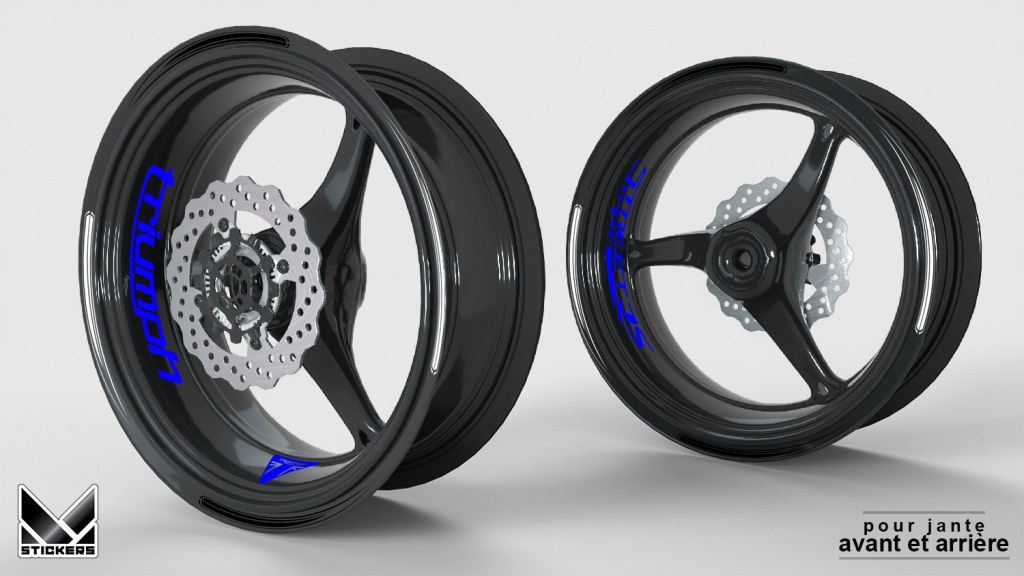 Triumph Street Triple RS Wheel Stickers - Blue (Closeout)