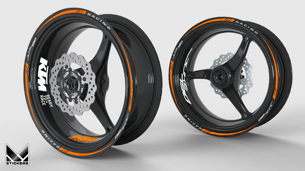 KTM Duke 790 Wheel Stickers - KTM Duke 790 Wheel Decal Kit