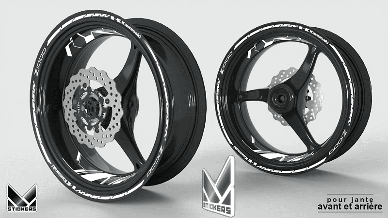 Kawasaki Z1000 Rim Stickers - (Closeout)